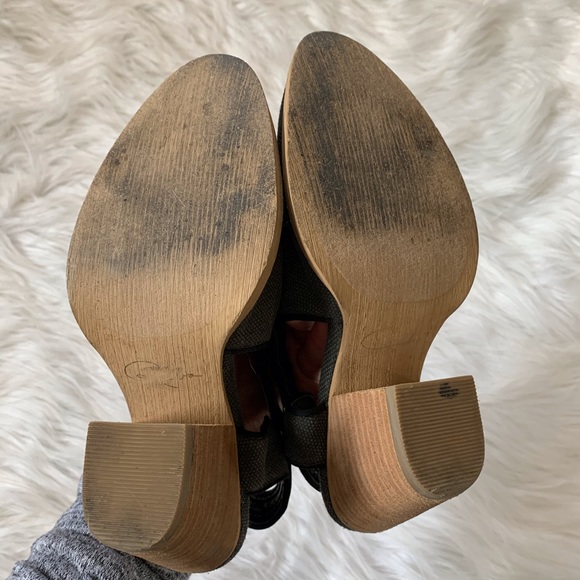 Reba | Shoes | Reba Gray Fabric Booties | Poshmark